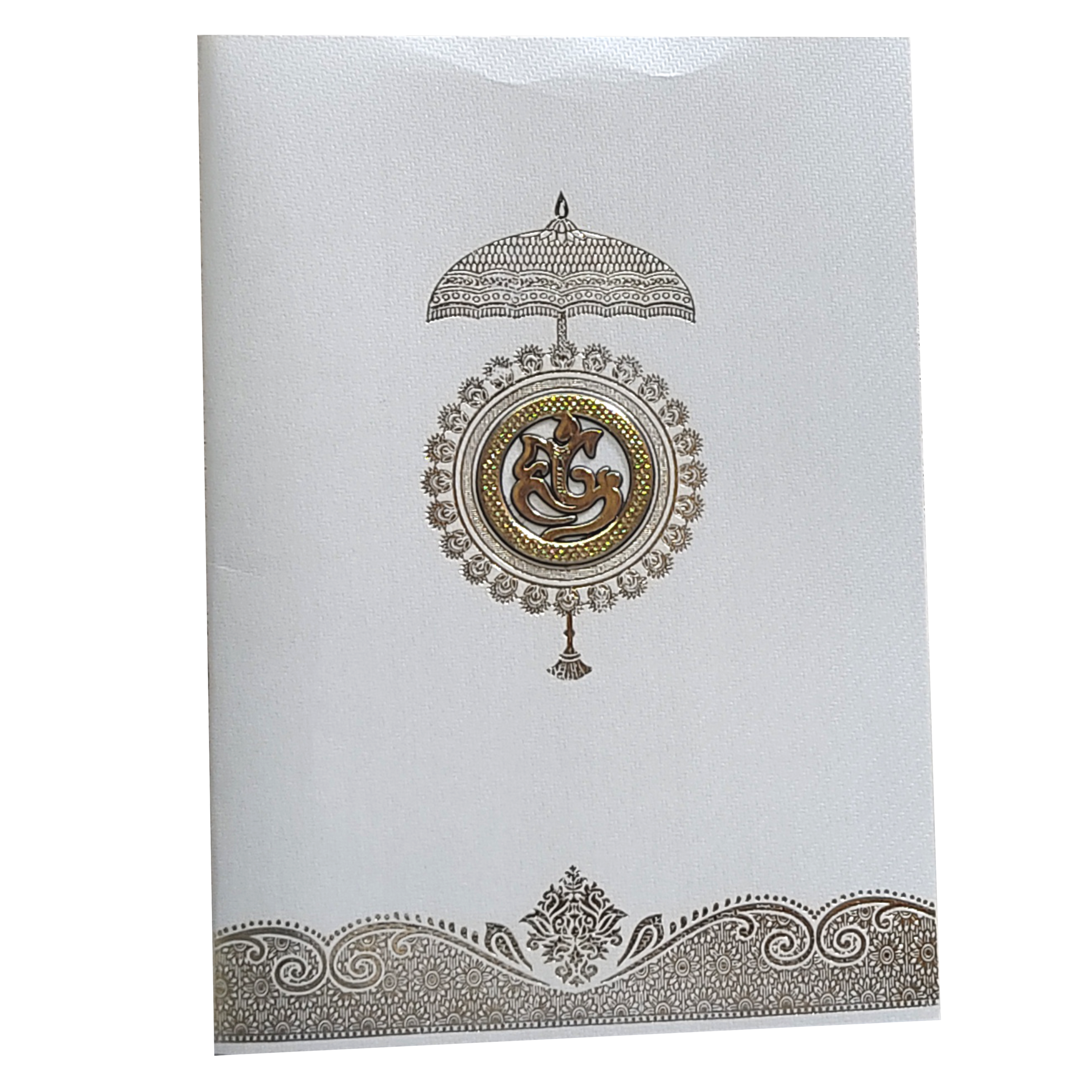 Grey Single Sheet Invitation Card-KNKTGY024 – King of Cards
