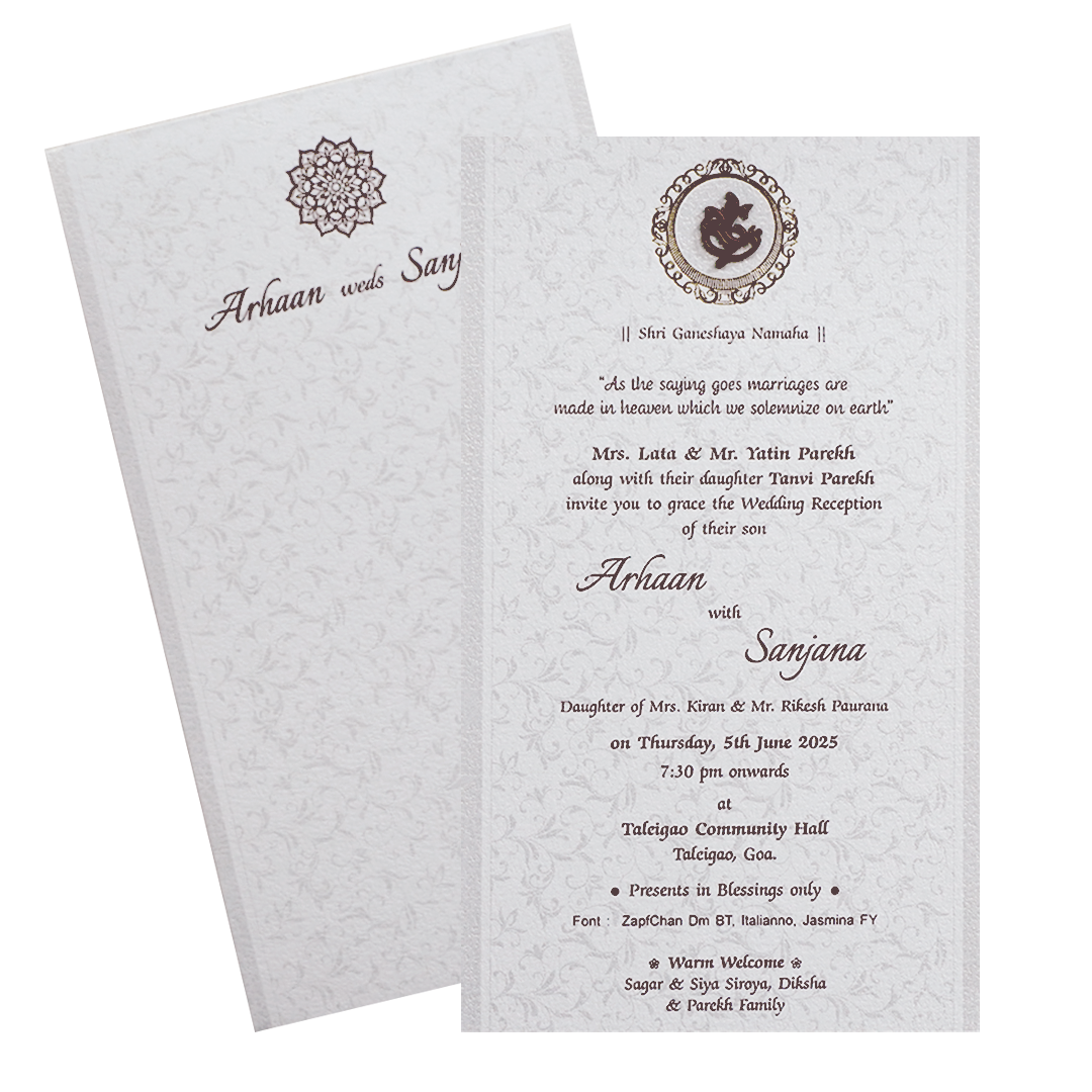 White Floral Wedding Card | King Of Cards – King of Cards