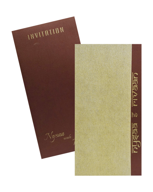 Brown Single Sheet Invitation-KRCS7230 – King of Cards