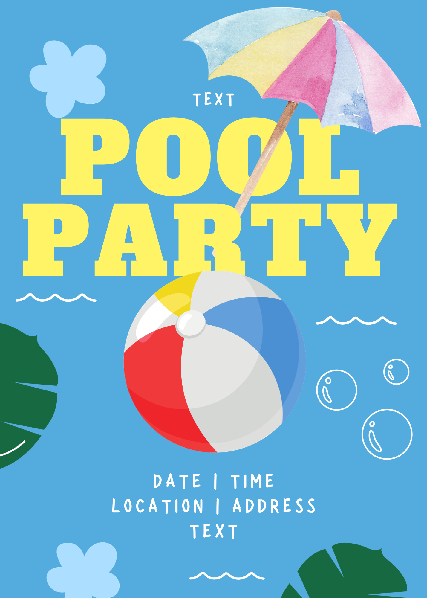 Browse Blue Pool Games Pool Party Invitation | 4000+ Designs | King of ...